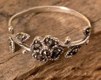925 Marcasite Ring | Etsy
