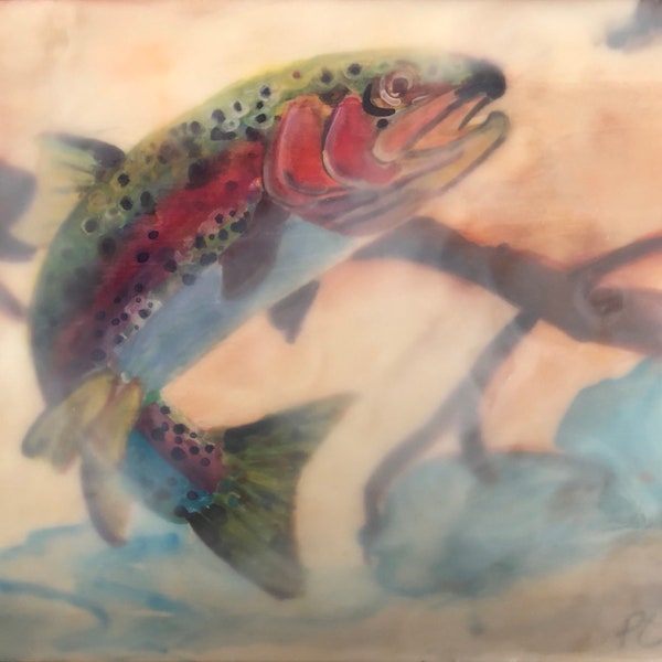 Rainbow Trout Art - Etsy