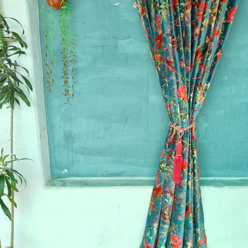 Curtains Indian Design - Etsy UK