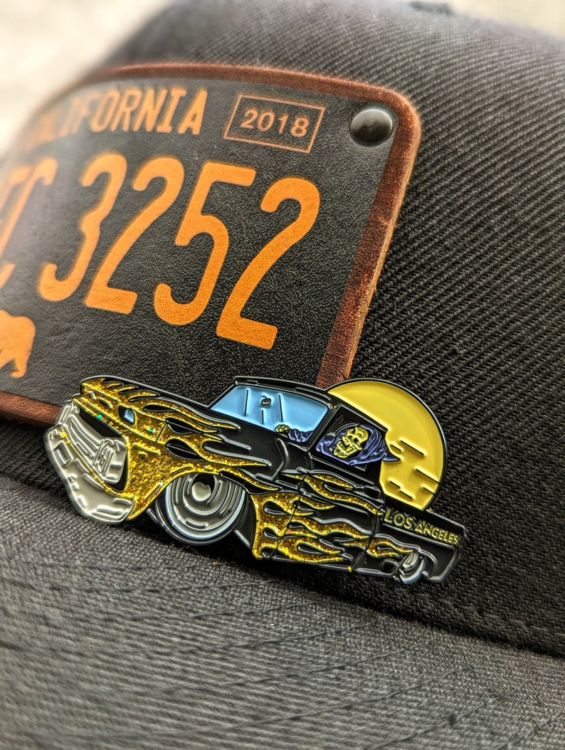 LAFC Pin Truck Reaper Flames Ford Chevy Jacket Vest Hat Shirt Scarf Los ...