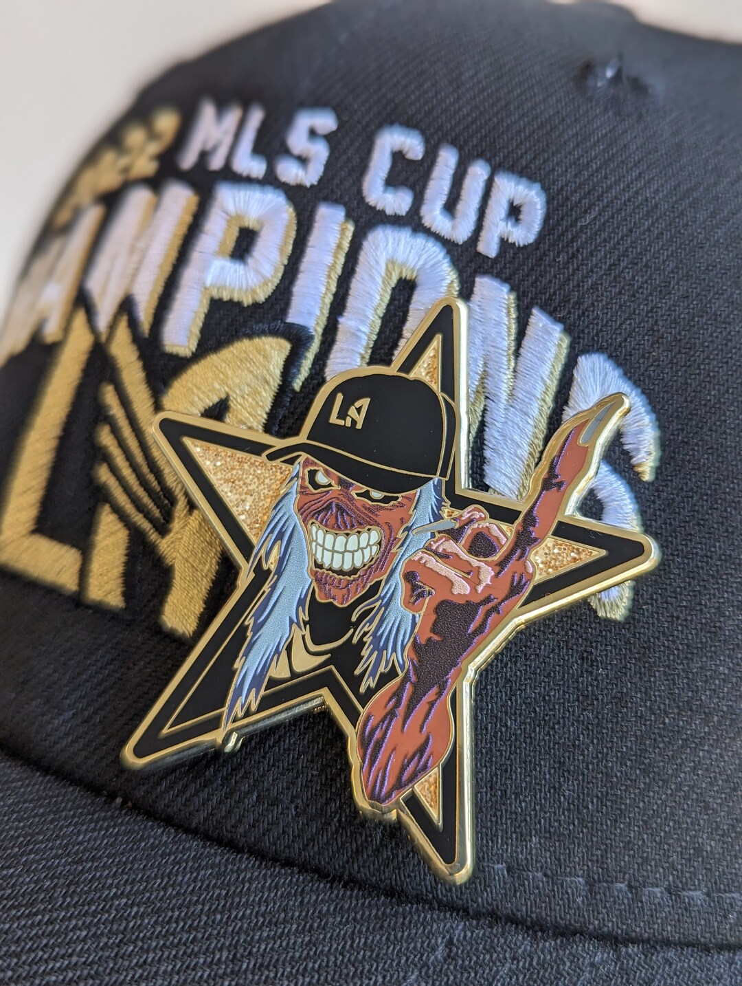 LAFC Pin Eddie Iron Maiden Tribute Jacket Vest Hat Shirt Scarf Los ...