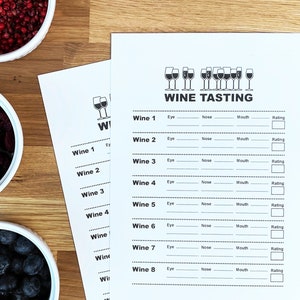 Wine Tasting Basic Printable Guide - Etsy UK