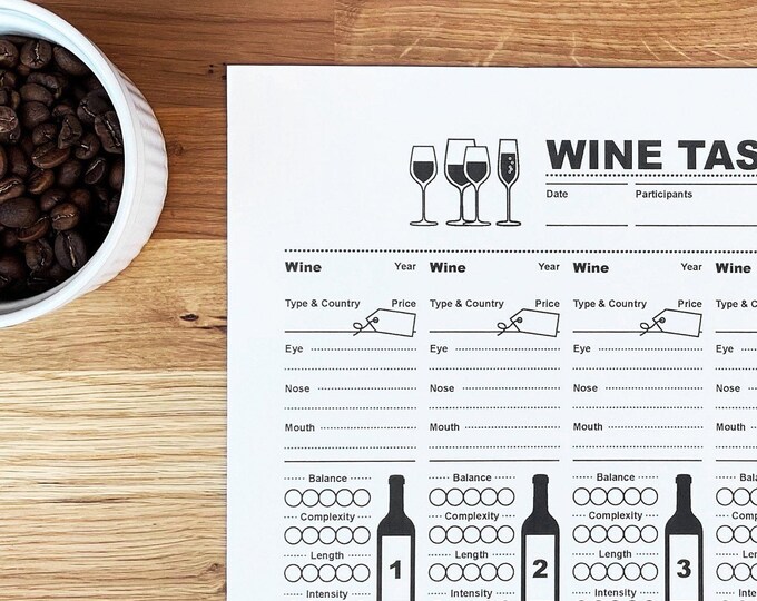 Wine Tasting Pro Printable Guide - Etsy