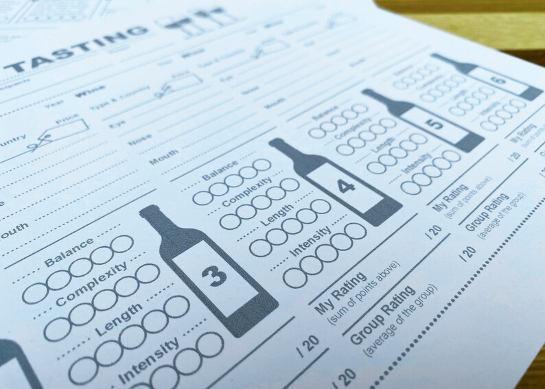 Wine Tasting Pro Printable Guide - Etsy Australia