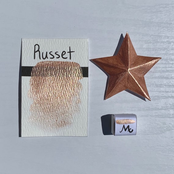 Russet Handmade Metallic Watercolor Paint | Etsy