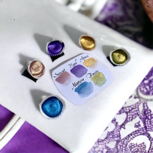 Royal Clamshell Set - Handmade Metallic Watercolor Paint - Etsy