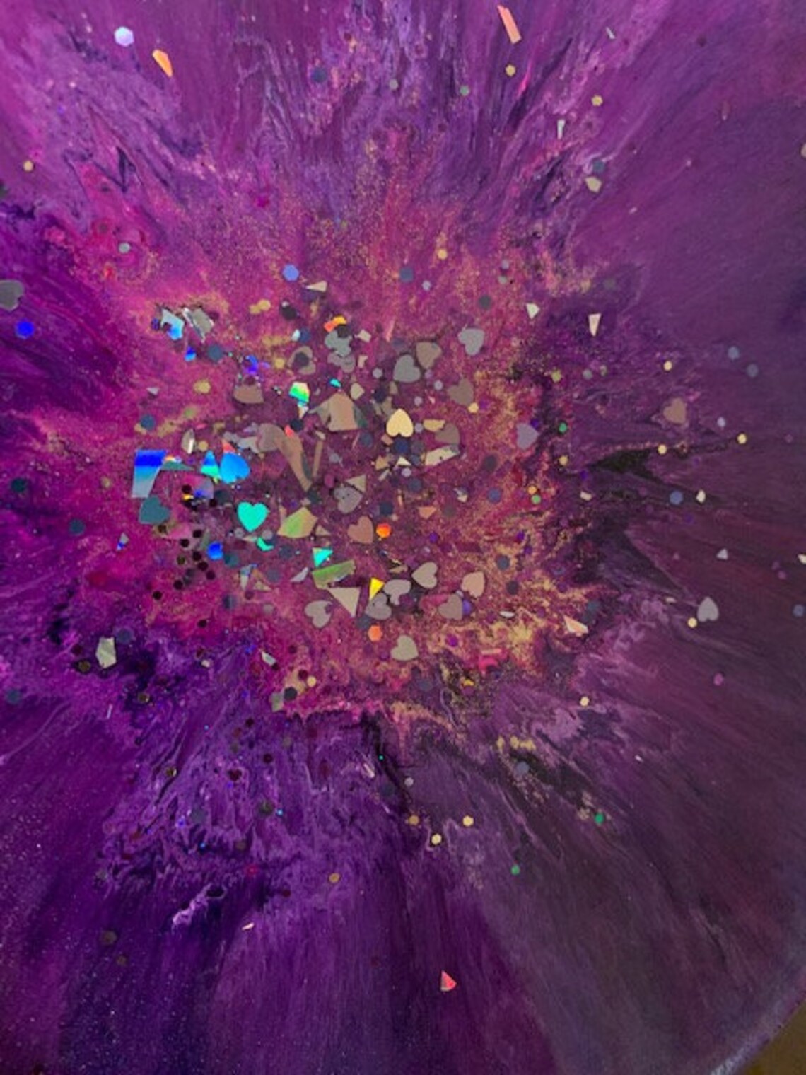 Stunning Purple Pink Blue Glitter Filled Piece - Etsy