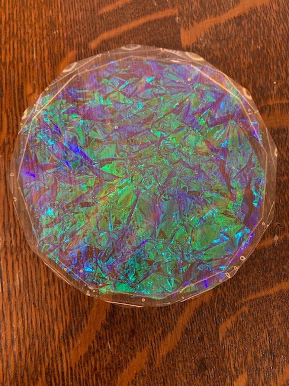 Beautiful Iridescent Coaster - Etsy