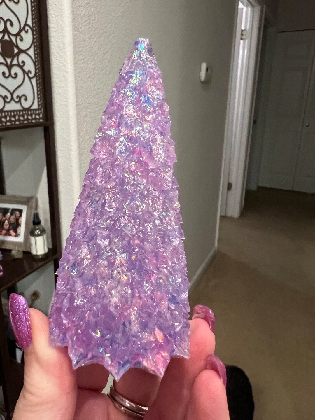 Super Sparkly Light Iridescent Purple Glitter Christmas Tree. This Tree ...