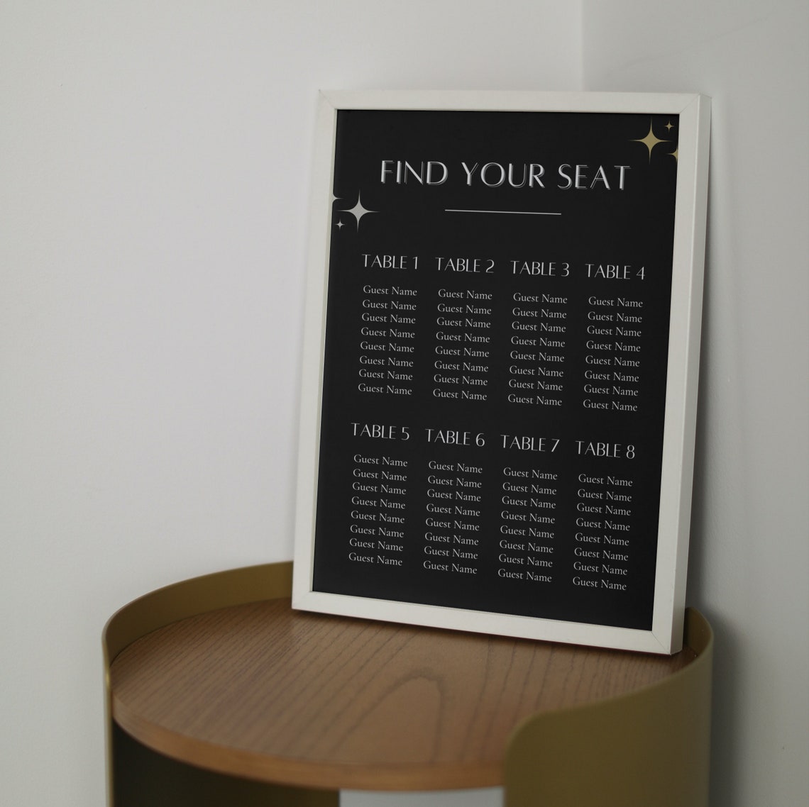 Celestial Wedding Seating Chart for 8 Tables Sign Made to Order ...