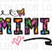 Mimi Sublimation Designs Downloads Floral Mimi PNG Mimi Png | Etsy