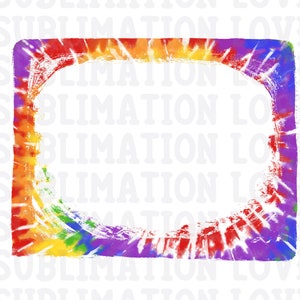 Tie Dye Frame PNG, Sublimation Designs Downloads Backgrounds, Instant ...