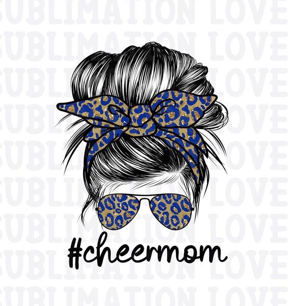 Cheer Mom Messy Bun Png - Etsy