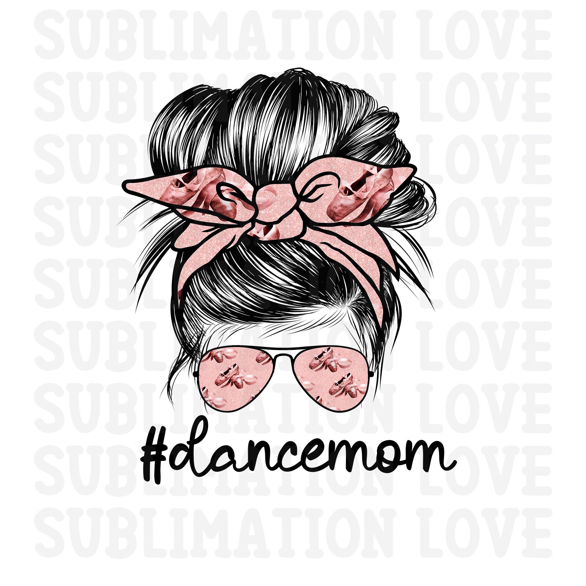 Art And Collectibles Mom Life Dance Messy Bun Design Hair Sunglasses Leopard Skin Glitter Headband