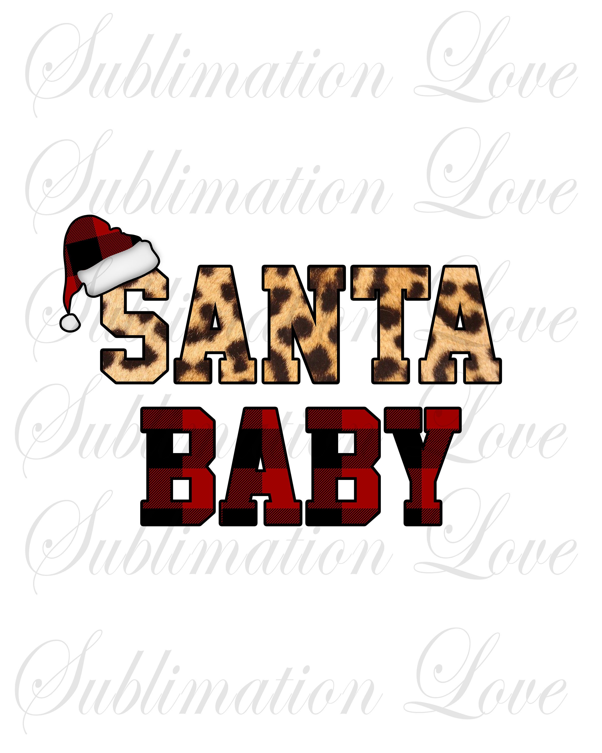 Christmas Santa Hat Buffalo Plaid Santa Christmas PNG | Etsy