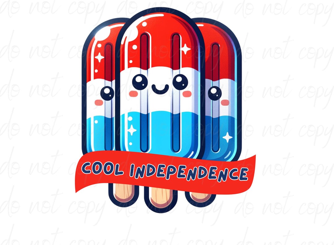 Patriotic Popsicles PNG, 4th of July Popsicles PNG, Cool Independence ...
