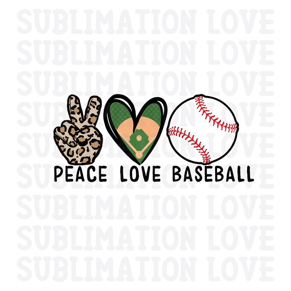 Peace Love Baseball PNG Baseball Sublimation Designs | Etsy