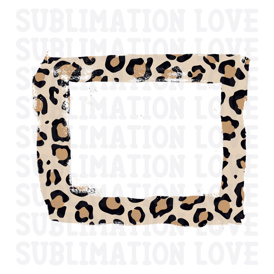 Distressed Leopard Print Frame PNG Sublimation Designs - Etsy