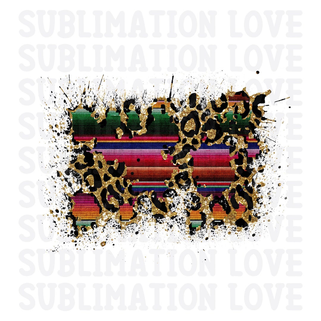 Leopard Serape Patch Frame Png, Western Sublimation Designs Downloads ...