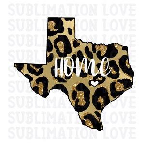 Leopard Tx PNG, Texas State Home Sublimation Design, Waterslide ...