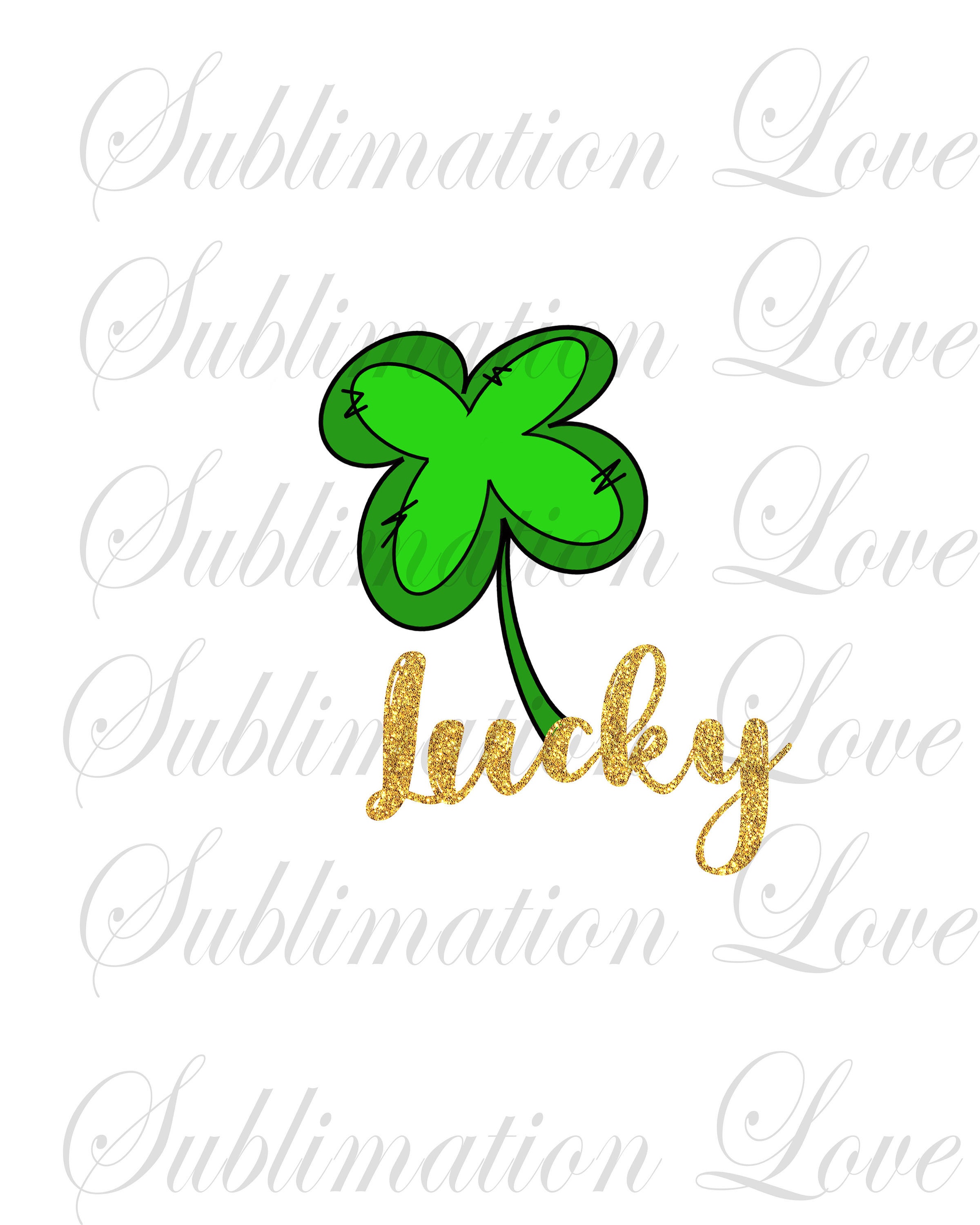 Lucky Shamrock 4 Leaf Clover PNG St. Patrick's Day - Etsy