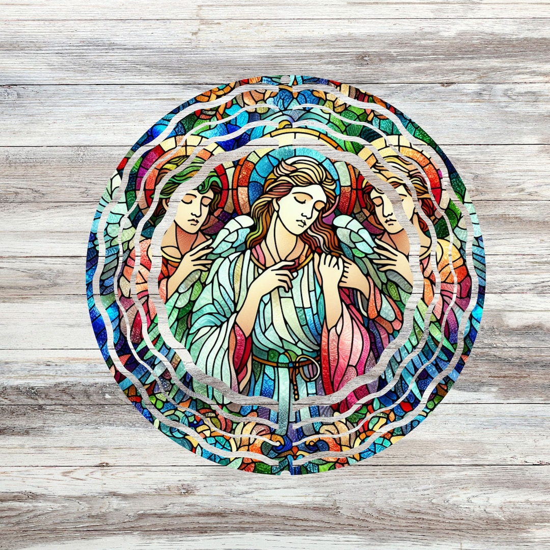 Angels Wind Spinner PNG, Wind Spinner Sublimation Designs, Stained ...