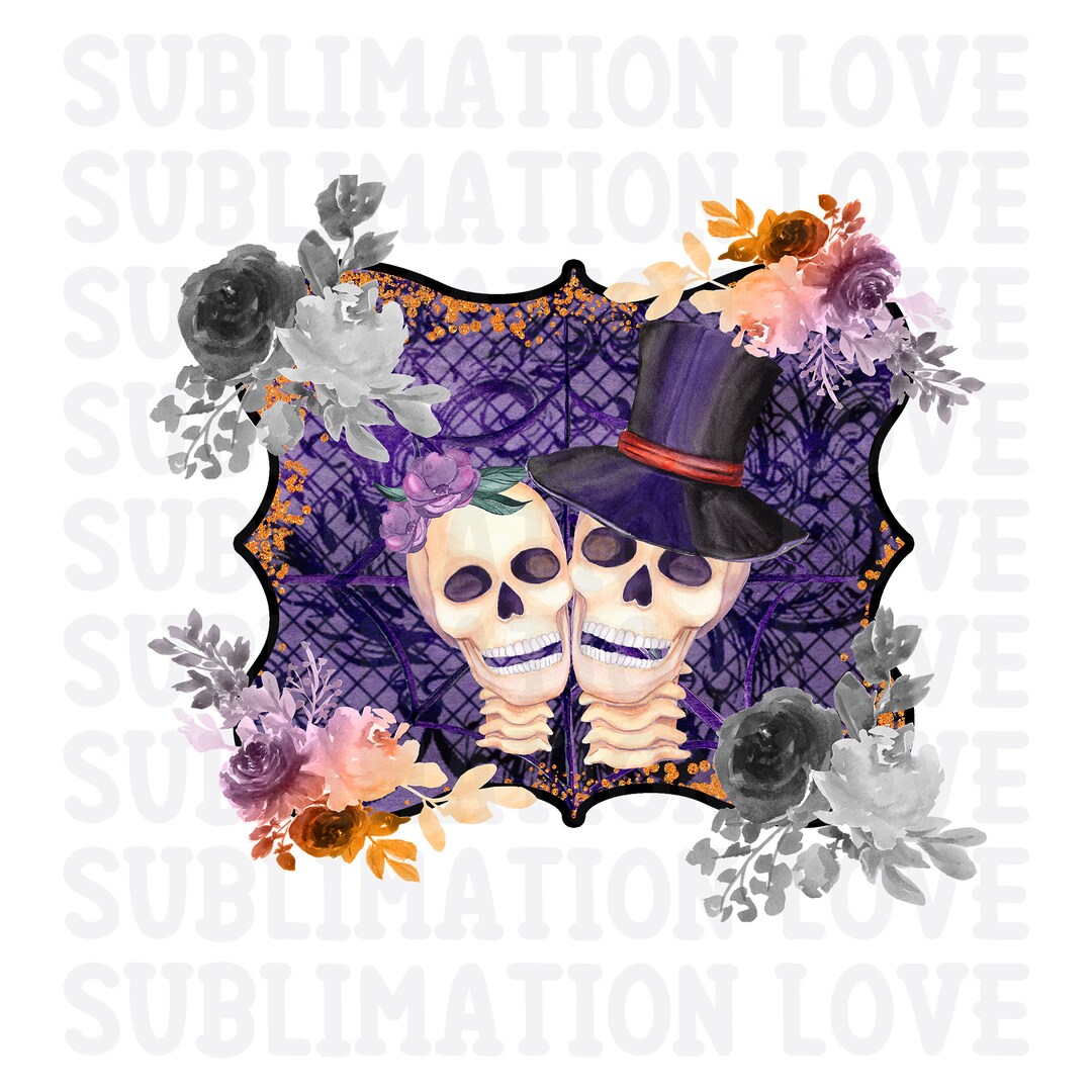 Floral Halloween Skulls PNG, Halloween Png, Halloween Skull Png, Fall ...