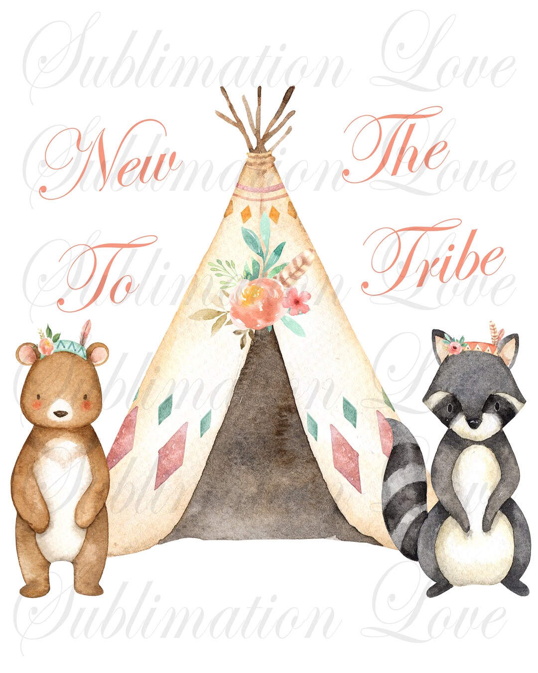New to the Tribe Woodland Animals PNG Clipart, Sublimation Designs ...