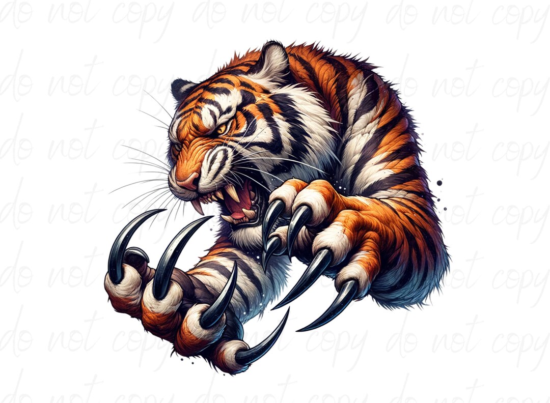 Scratching Tiger PNG, Watercolor Tiger Claws Logo Clipart, Tiger PNG ...