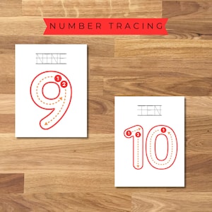 Number Tracing Worksheets, 1-10, Preschool Worksheets, Numbers and ...