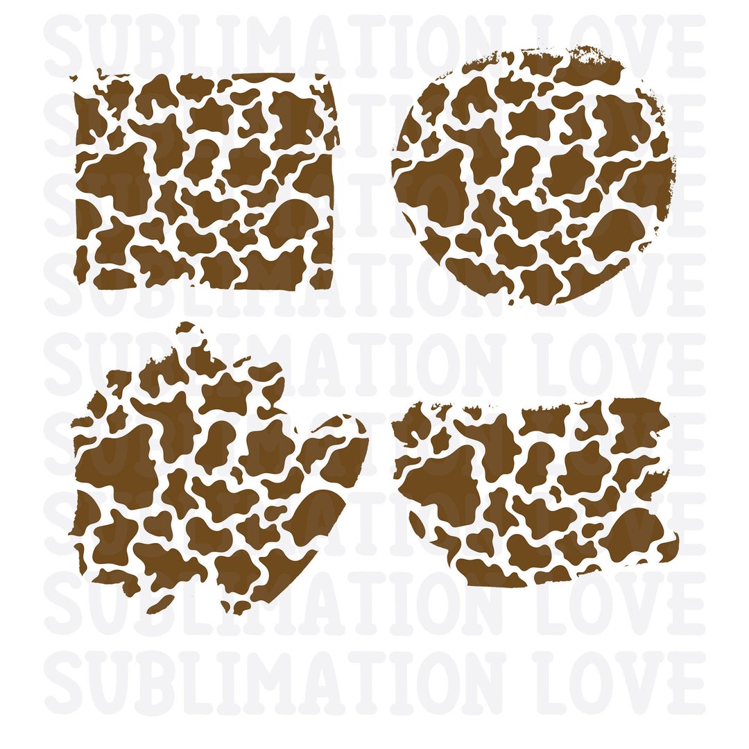 Cow Print Sublimation Patches PNG Bundle, Sublimation Backgrounds ...