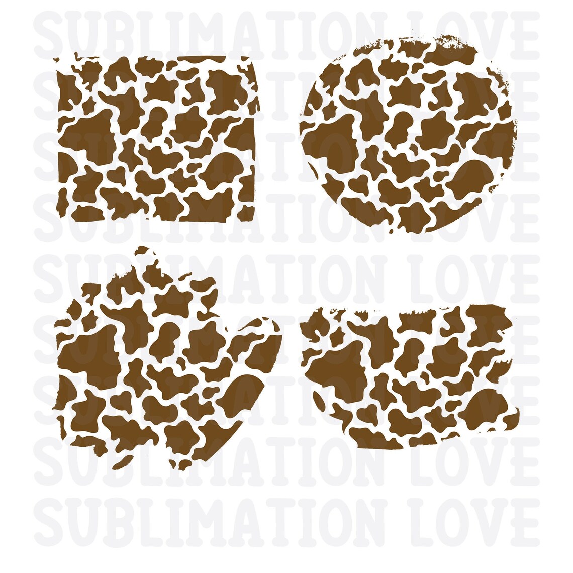 Cow Print Sublimation Patches PNG Bundle Sublimation - Etsy