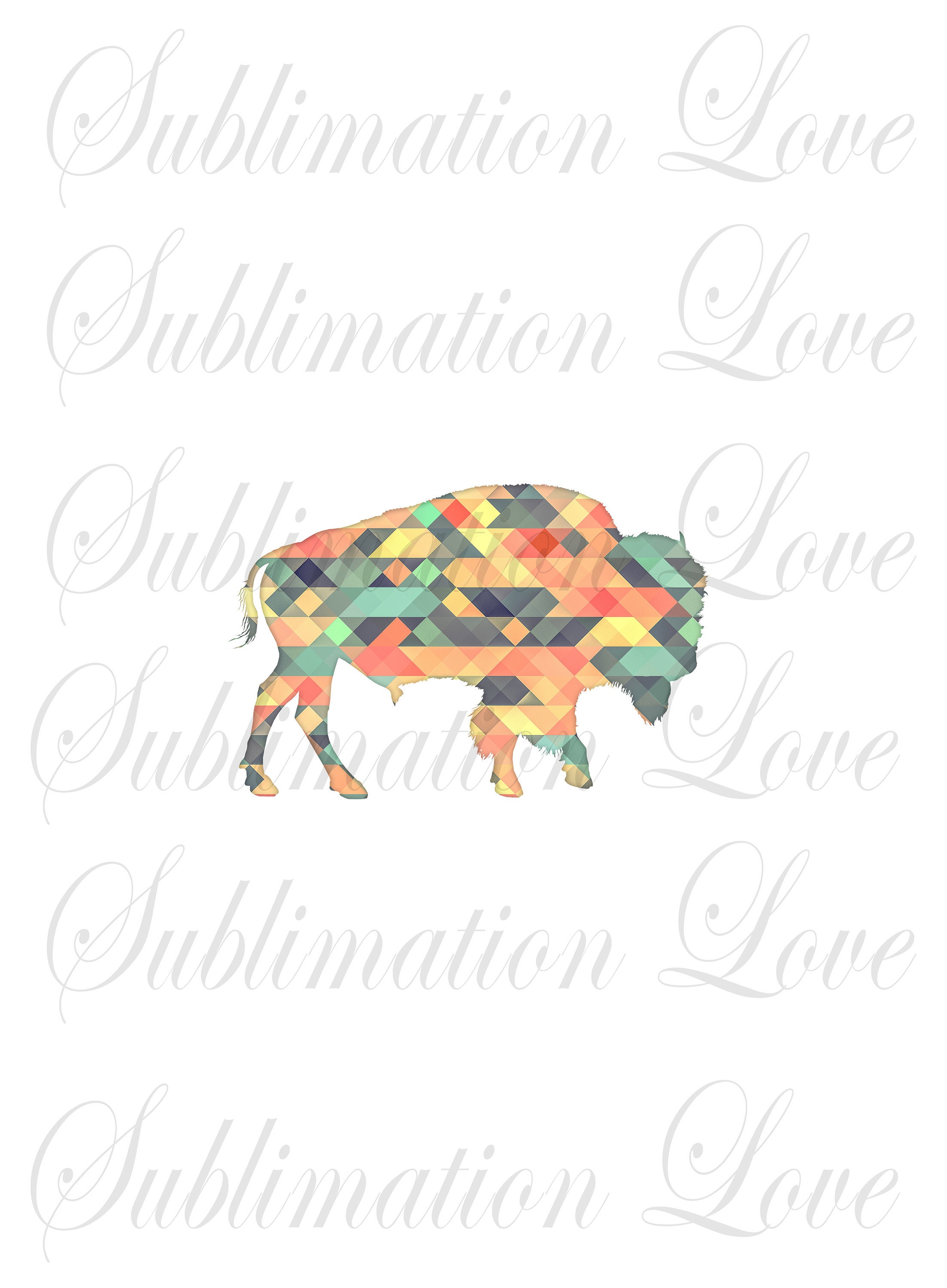 Buffalo PNG Aztec PNG Sublimation Designs Downloads Instant - Etsy