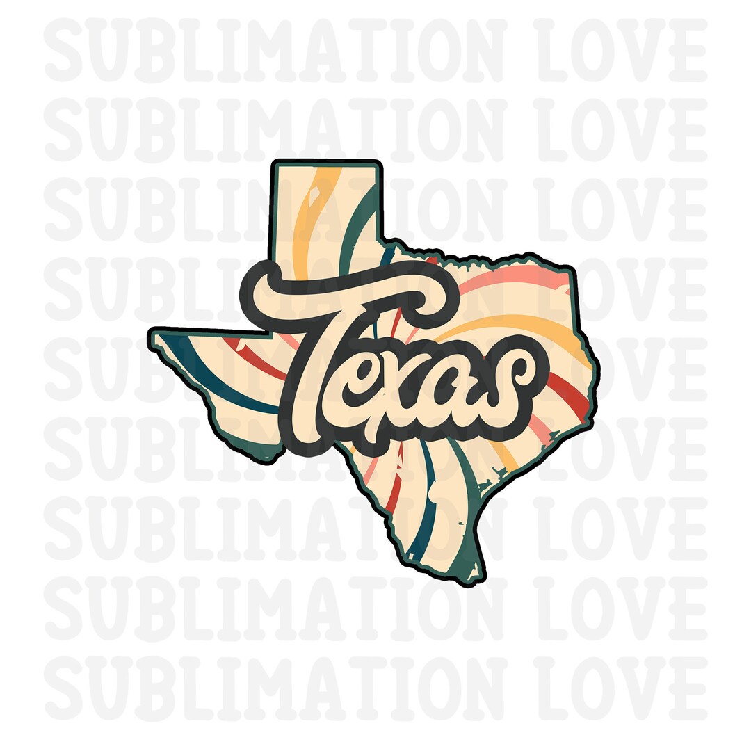 Retro Texas Sublimation Design, Retro Texas Png, Texas Png, Texas ...