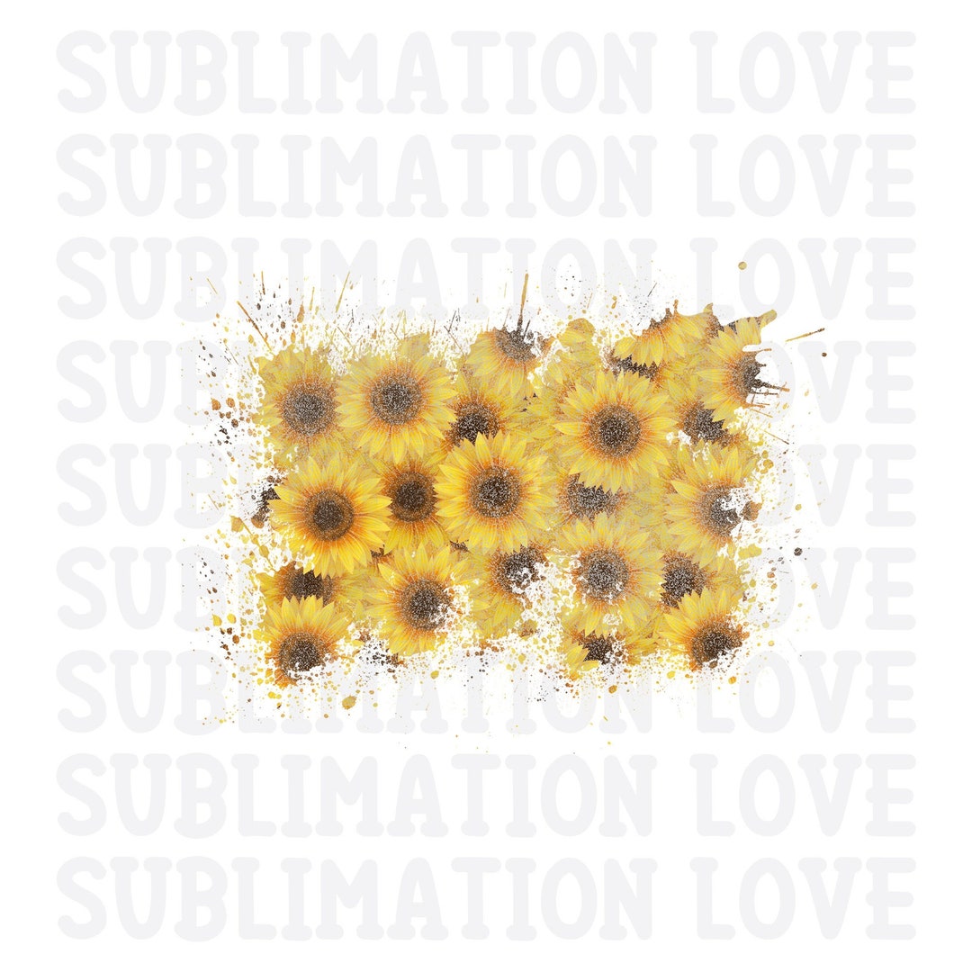 Grunge Sunflower Frame Png, Sunflower Sublimation Designs Downloads ...