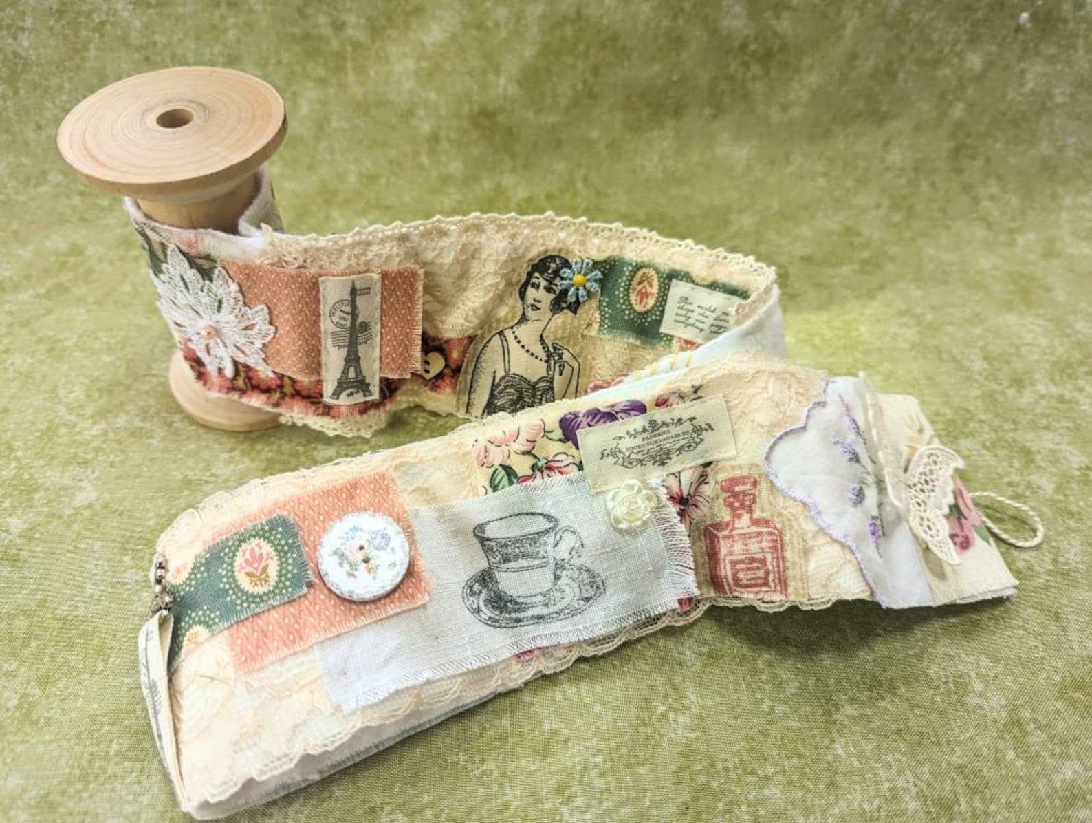 Make Your Own Slow Stitch Bobbin Kit Vintage Paris Style - Etsy