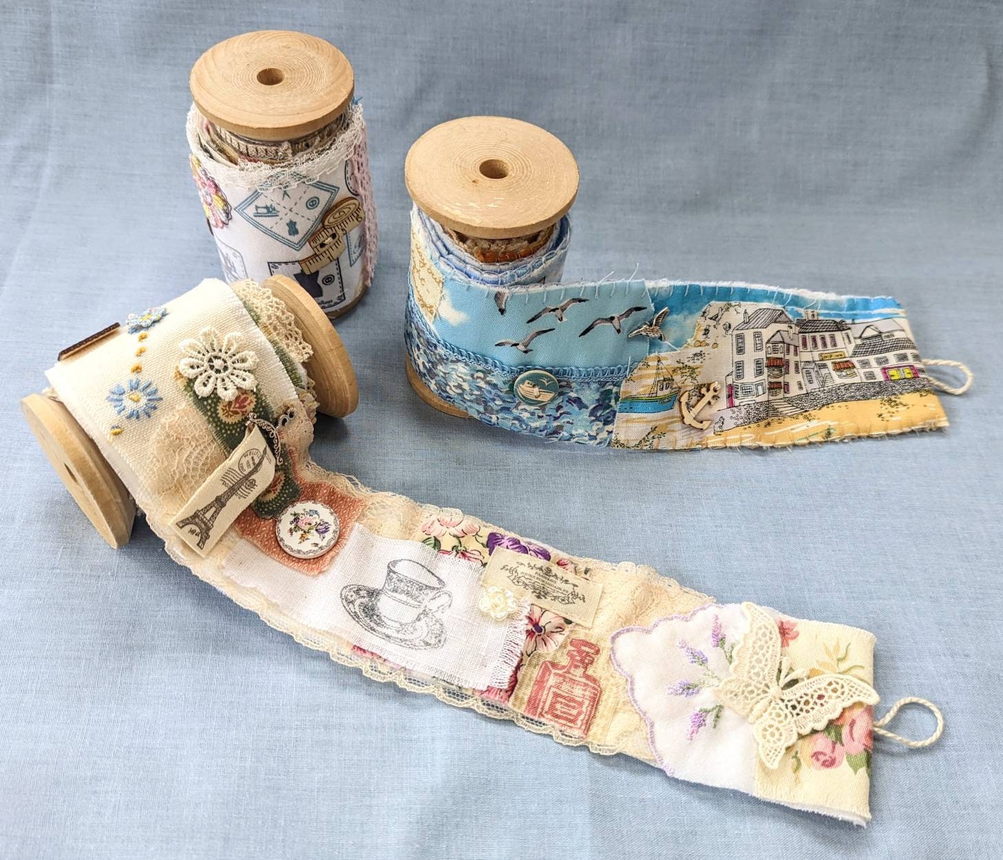 Make Your Own Slow Stitch Bobbin Kit - Vintage Paris Style, Sew Lovely ...