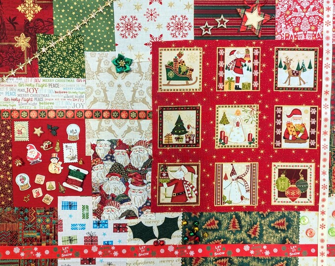 Festive Inspiration Pack for Sewing, Slow Stitch, Patchwork, Mixed ...
