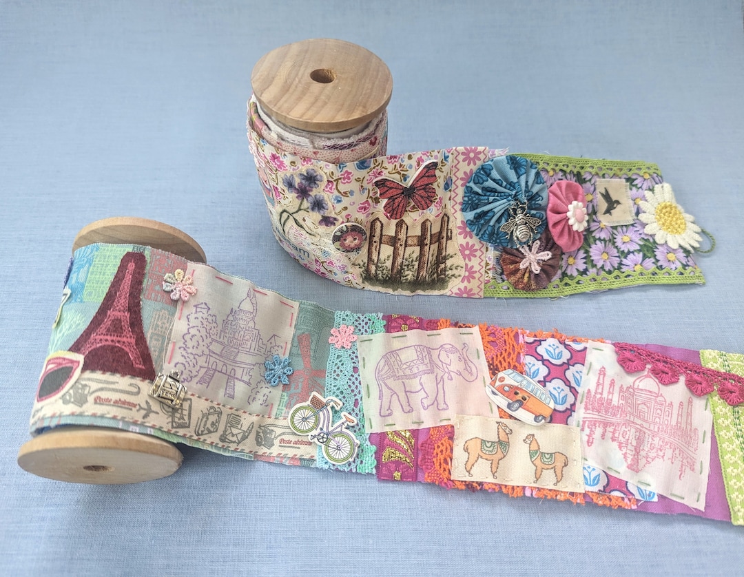 Make Your Own Slow Stitch Bobbin Kit - Travel or Afternoon Tea in the ...