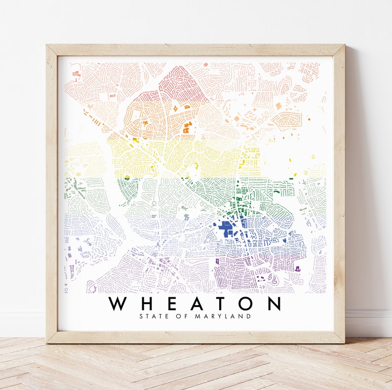 Wheaton, Maryland Figure-ground Poster - Etsy