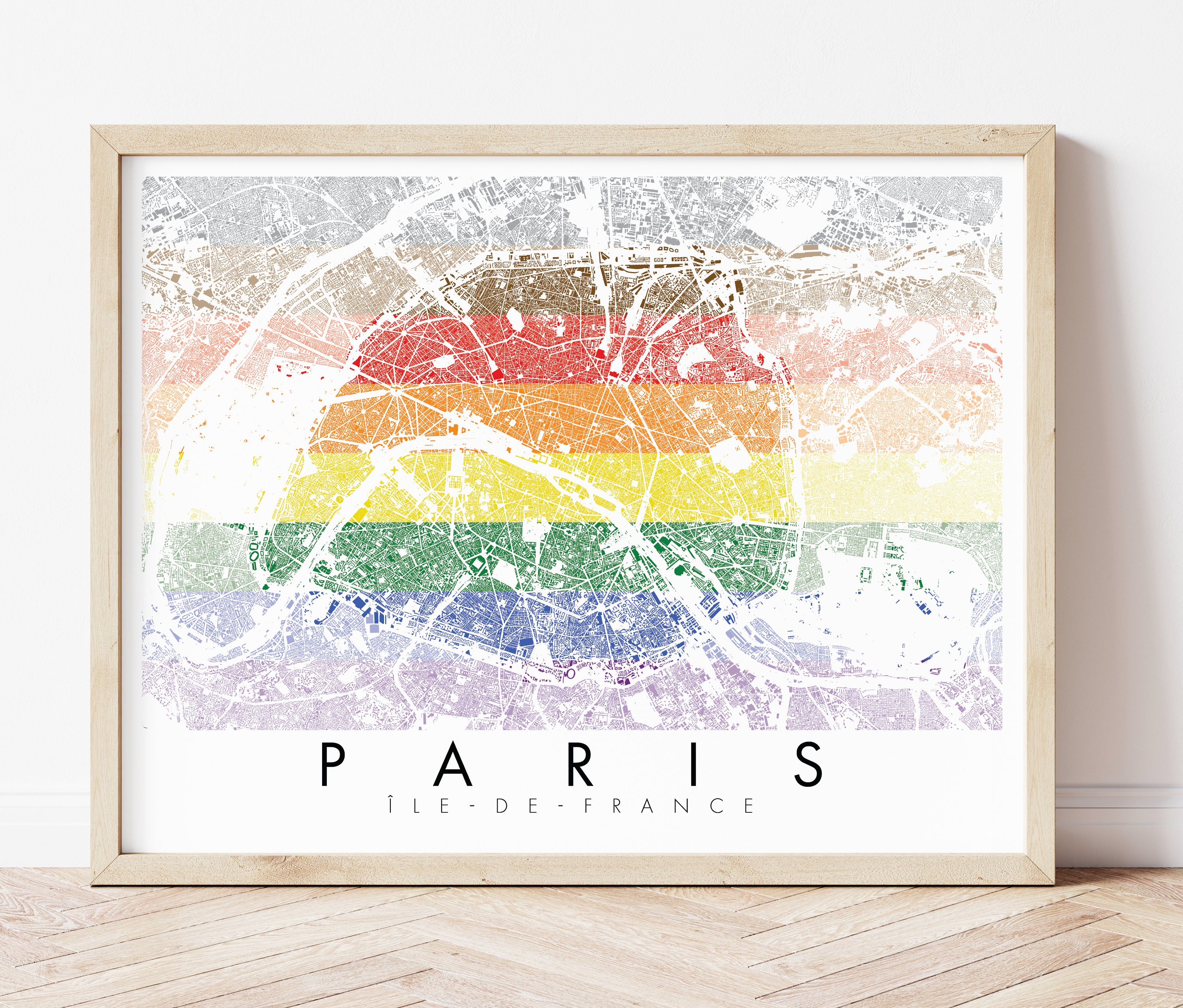 Paris Figure-ground Poster - Etsy