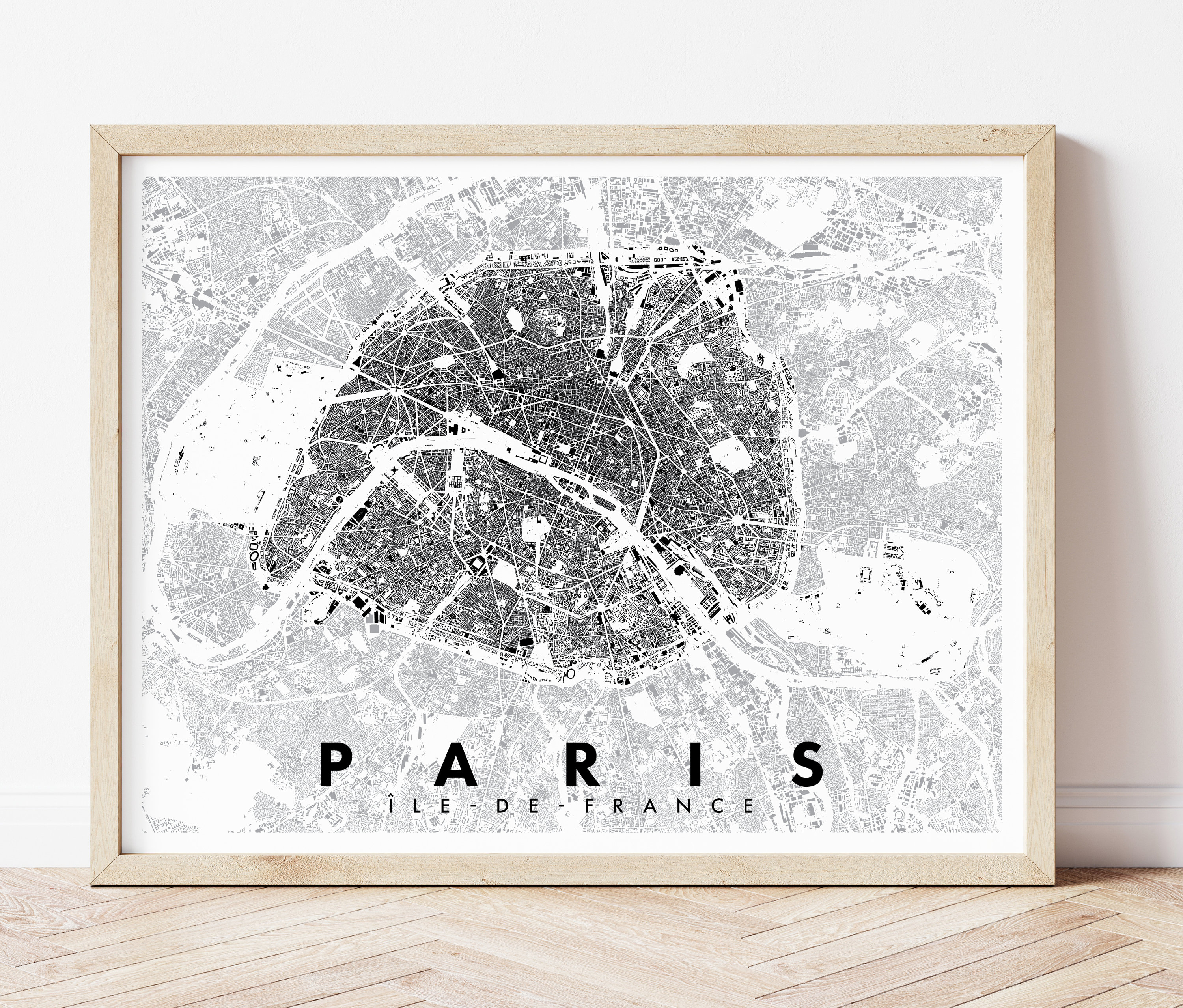 Paris Figure-ground Poster - Etsy