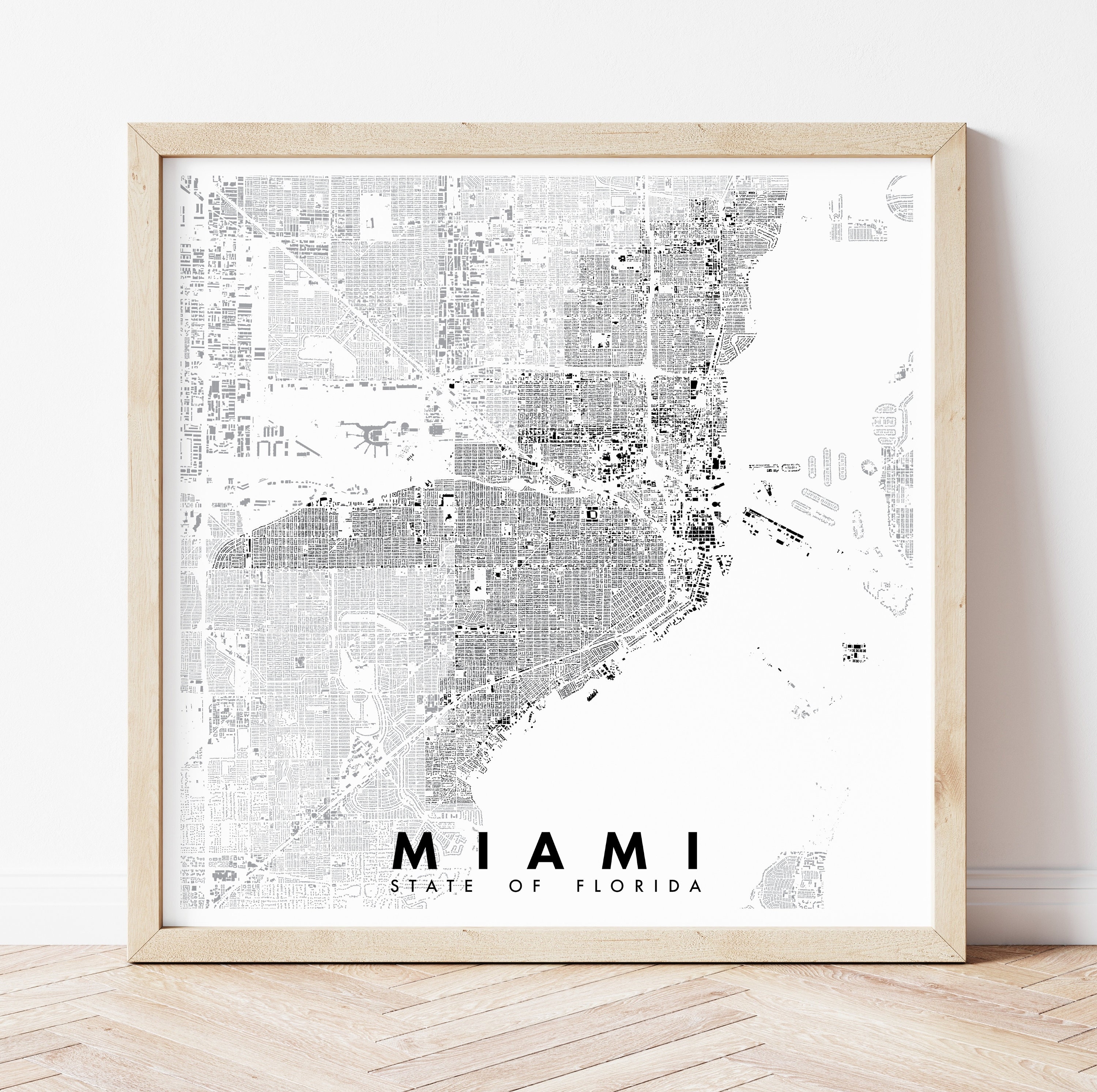 Miami Figure-ground Poster - Etsy