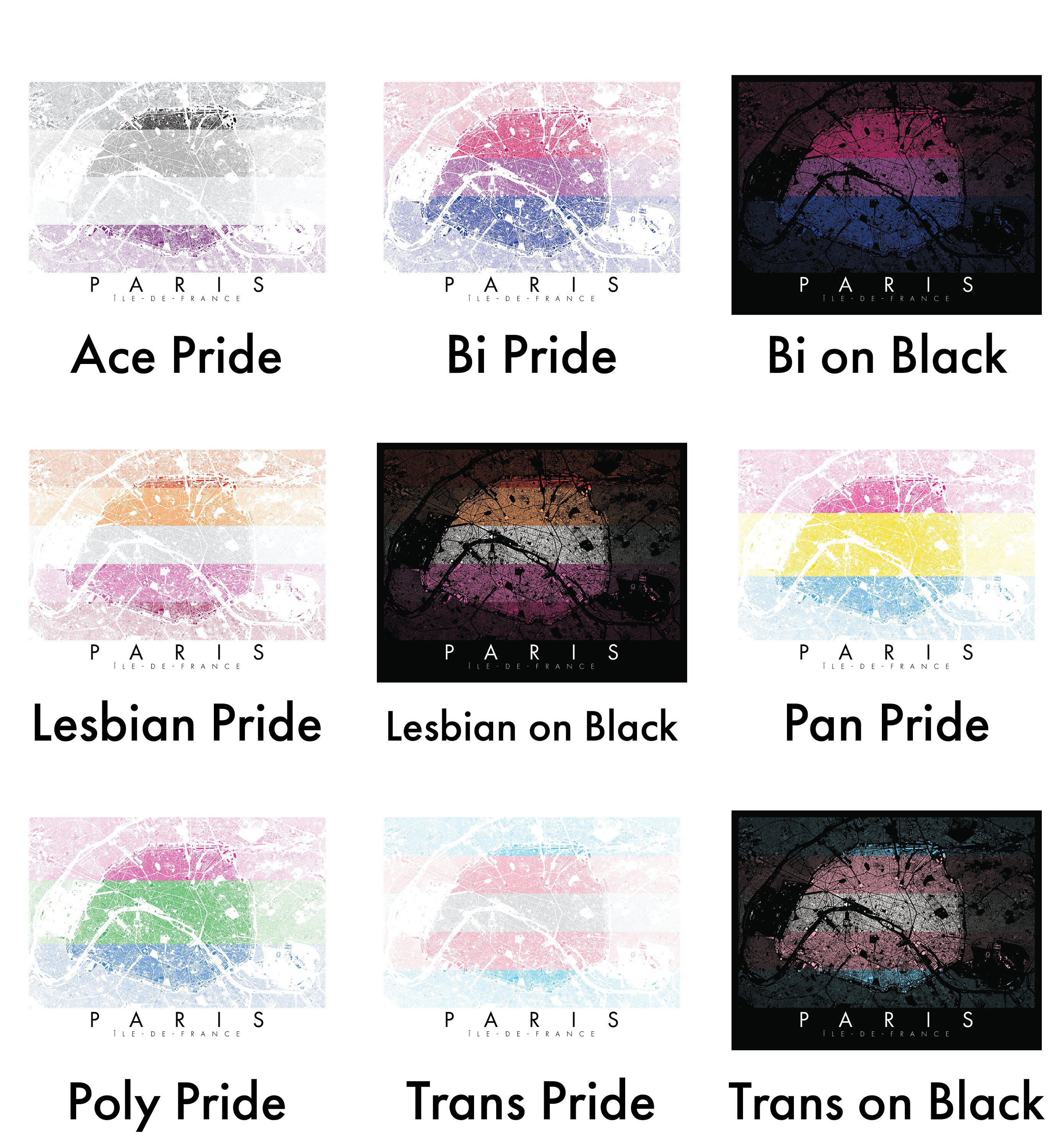 Paris Figure-ground Poster - Etsy