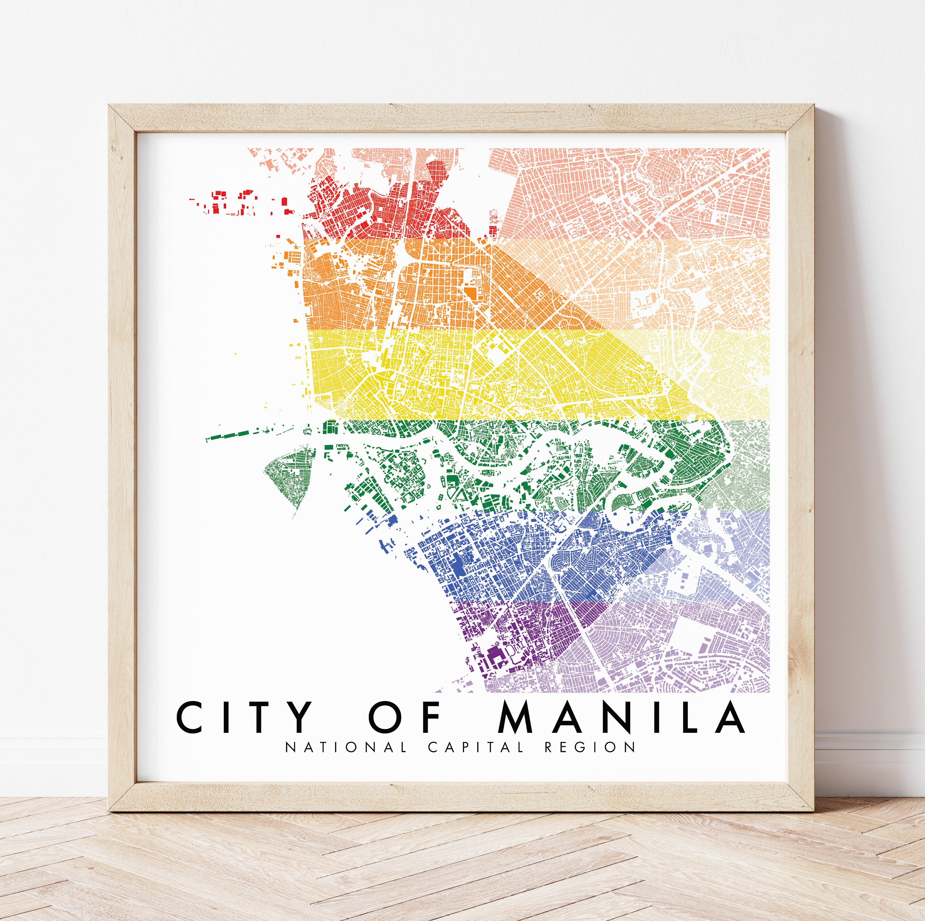 Manila, the Philippines Figure-ground Poster - Etsy