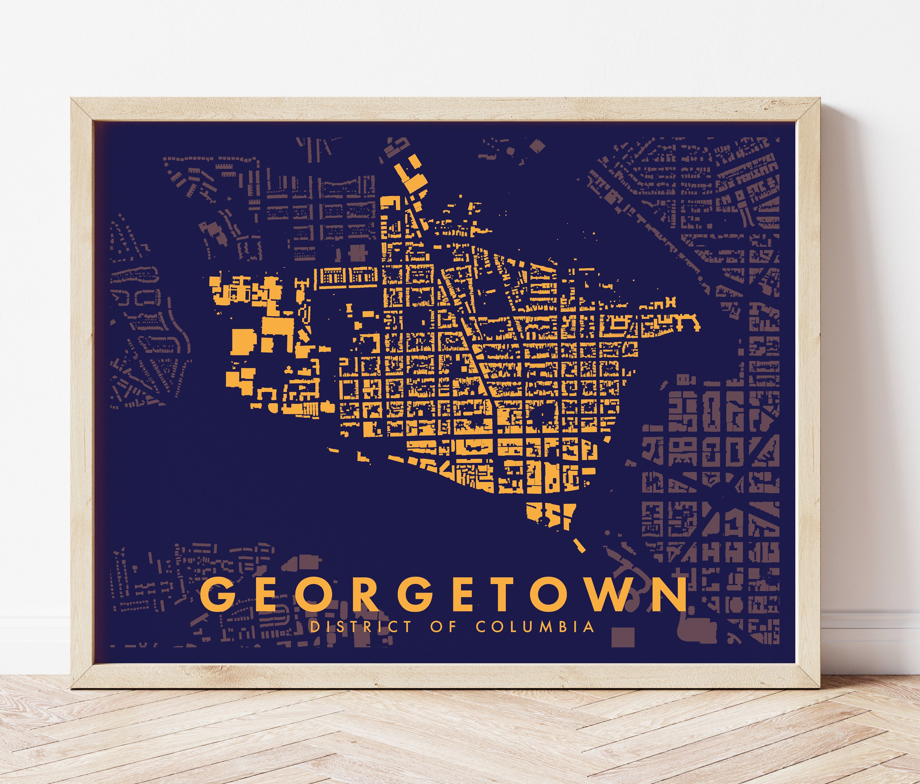 Georgetown Neighborhood Map - Etsy
