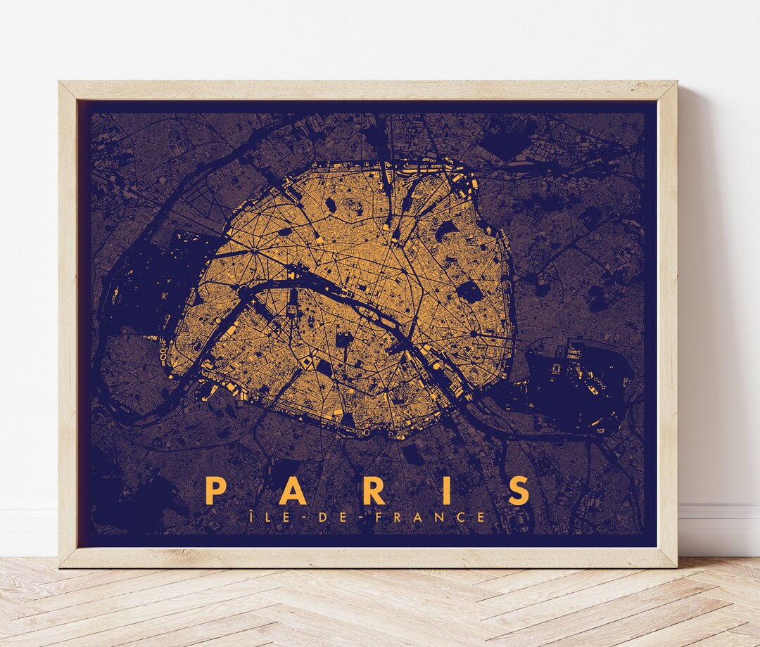 Paris Figure-ground Poster - Etsy