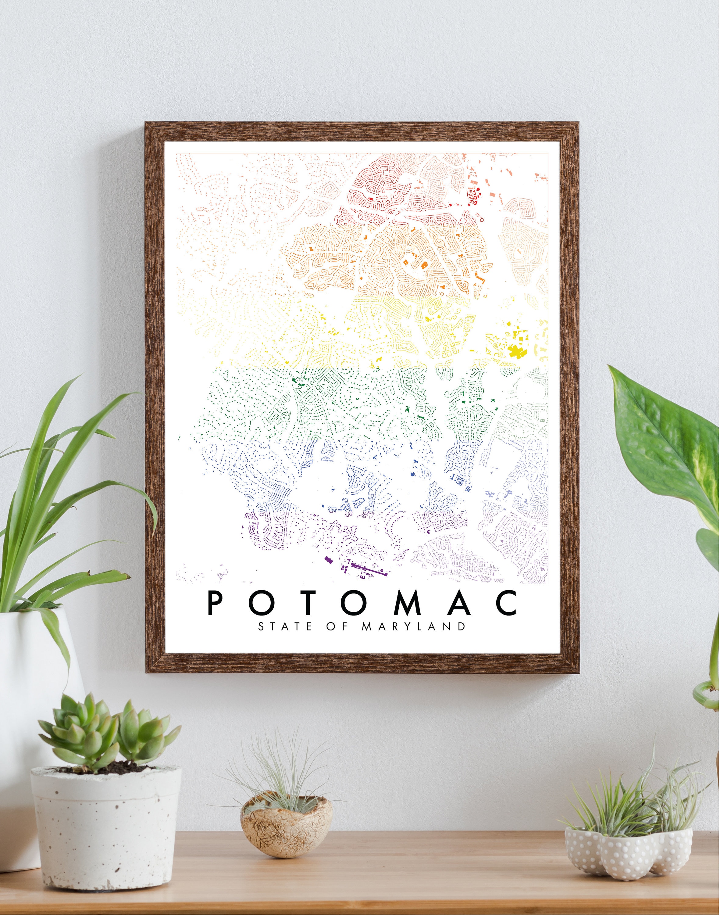 Potomac, Maryland, Figure-ground Poster - Etsy