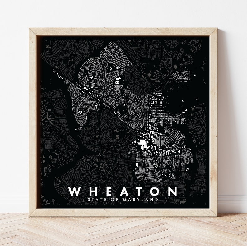 Wheaton, Maryland Figure-ground Poster - Etsy