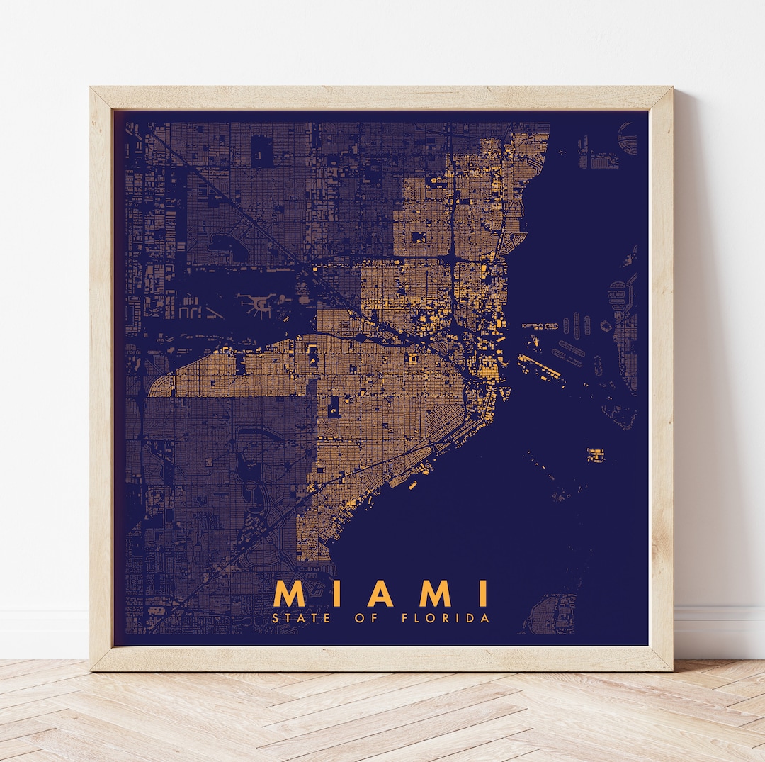 Miami Figure-ground Poster - Etsy